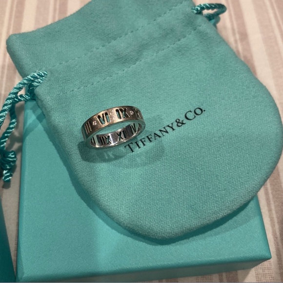 Tiffany & Co. | Accessories | Tiffany Co Atlas Pierced Ring In 8k White ...